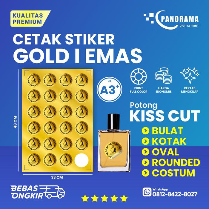 Jual Cetak Stiker Gold / Stiker Label / Stiker Emas A3+ Murah ...