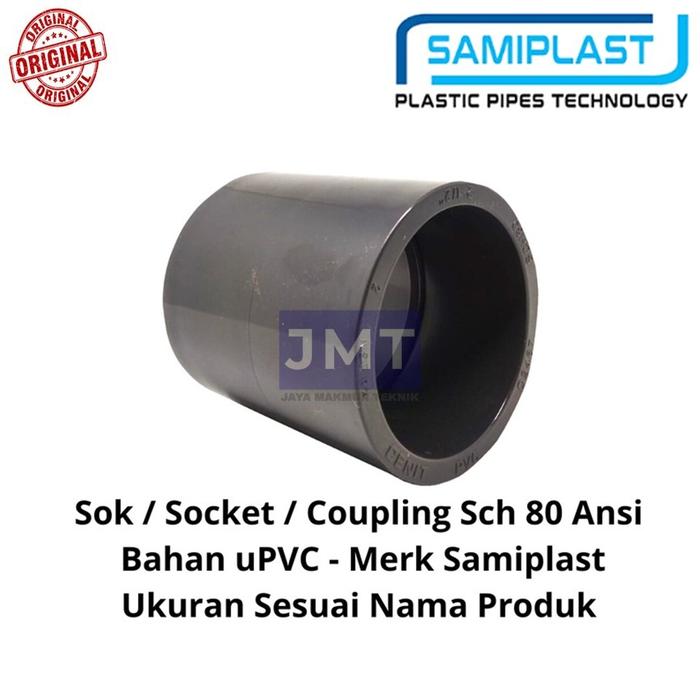 Jual Socket Sok 3/4" inch U-PVC Sch 80 ANSI Merk Samiplast - Jakarta ...