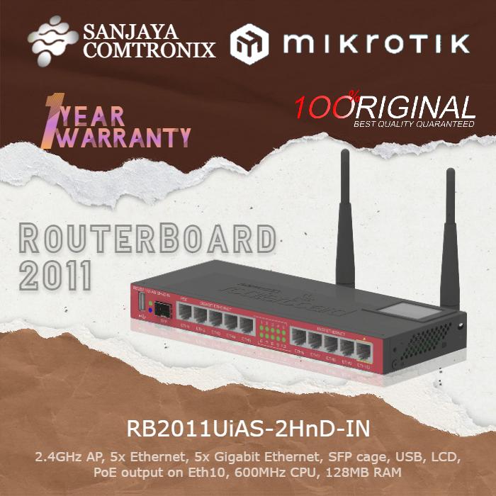 Jual MIKROTIK RB2011UiAS-2HnD-IN Router 1x SFP port, 5xLAN, 5xGbit LAN ...