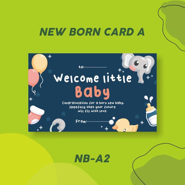 Jual (NEW BORN CARD) KARTU UCAPAN KELAHIRAN/ SELAMAT LAHIR KODE NB-A - NB-A4 - Kab. Kediri ...
