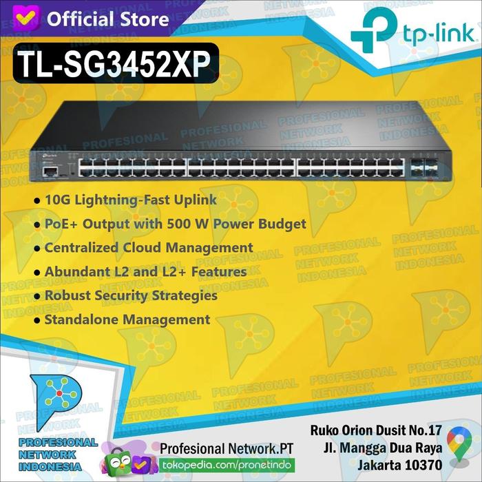 Promo TP-Link TL-SG3452XP JetStream Switch 48-Port Gigabit + 4x 10GE ...