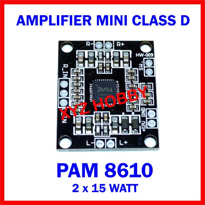 Jual Ampli Mini PAM 8610 Class D Power Amplifier 2 x 15 Watt PAM8610 ...