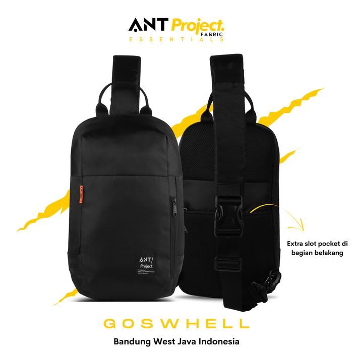 Promo ANT PROJECT - Tas Selempang Pria GOSWELL Hitam - Tas Shoulder Bag - Kota Bandung - Ant ...