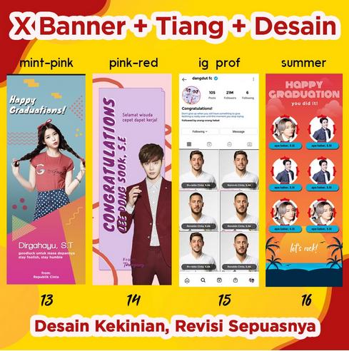 Jual paket x banner+ tiang spanduk wisuda, wedding, olshop aqiqah ulang ...