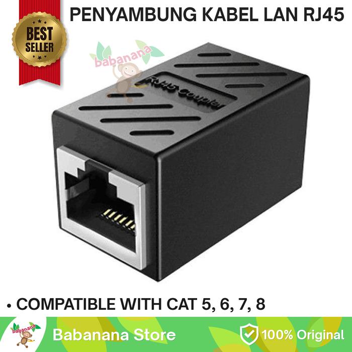 Jual CONNECTOR BARREL RJ45 COUPLER CAT 5 6 7 8 SAMBUNGAN KABEL LAN - Jakarta Utara - Babanana ...