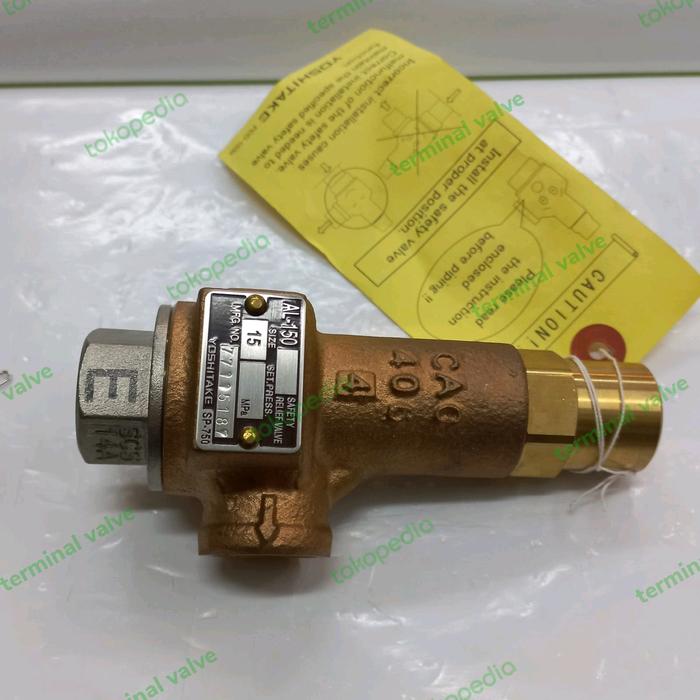 Jual safety valve yoshitake al-150L 1/2"/safety relief valve al-150L 1/ ...
