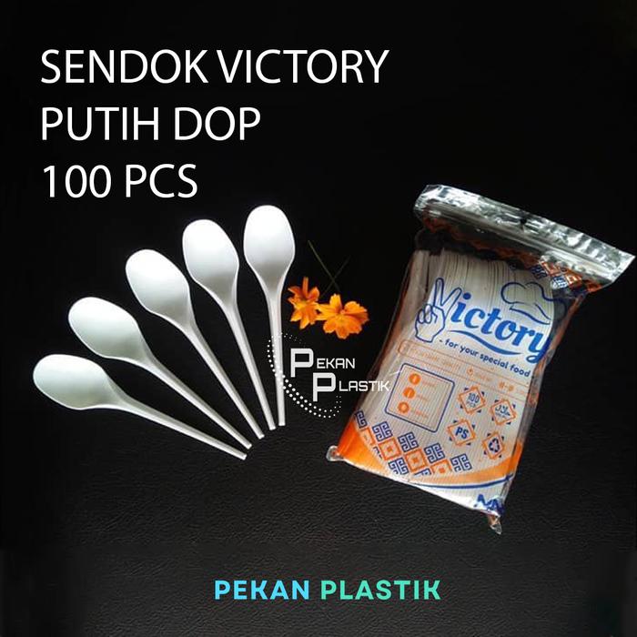Jual SENDOK MAKAN PLASTIK VICTORY 1 PACK ISI 100 PCS FOODGRADE MURAH ...