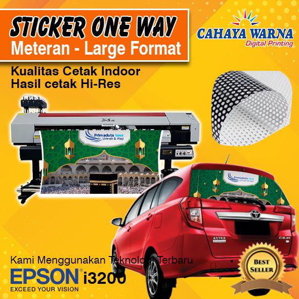 Jual Cetak Stiker One Way Indoor meteran buat kaca mobil atau kaca toko ...