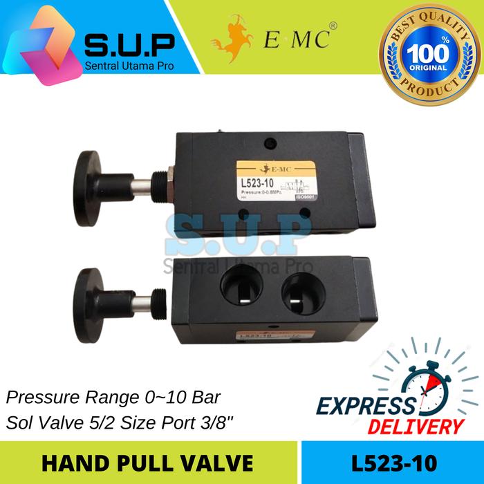 Jual HAND PULL VALVE L523-10 PORT 3/8" L SERIES / EMC PNEUMATIC - Jakarta Barat - Sentral Utama ...