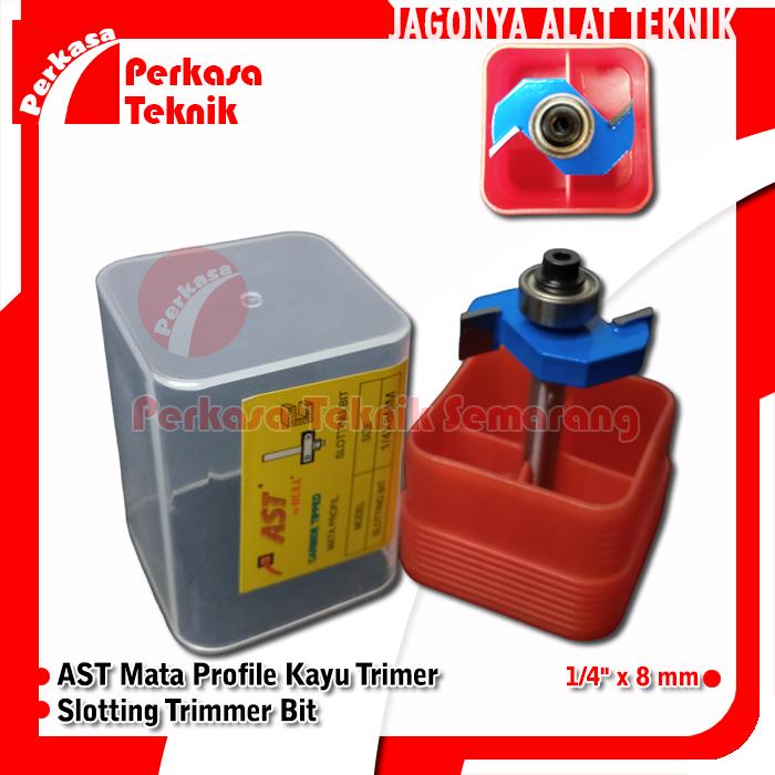 Jual AST Mata Profile Kayu Trimer 1/4" x 8 mm Slotting Trimmer Bit ...