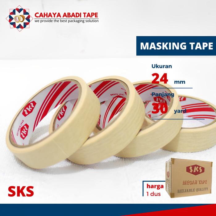 Jual MASKING (LAKBAN KERTAS) 24MM X 30 YARD SKS - Jakarta Barat ...
