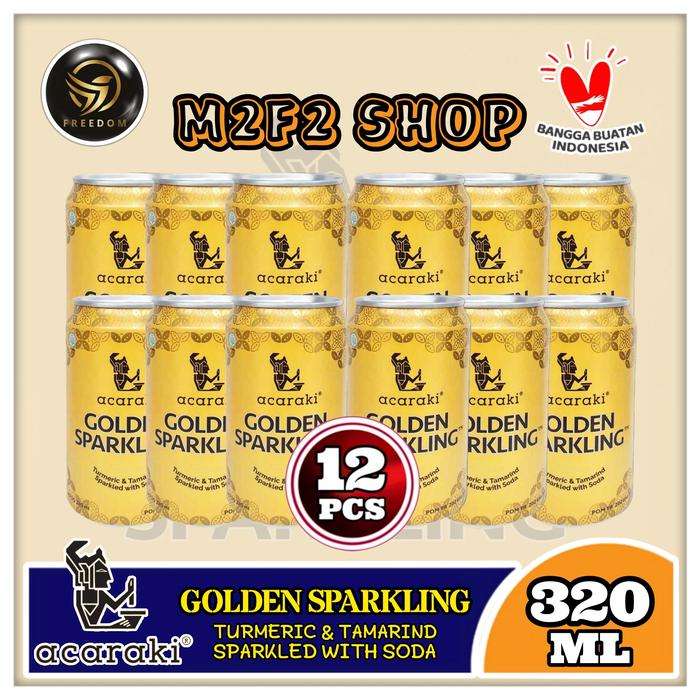 Promo Acaraki Golden Sparkling Soda Rasa Kunyit Asam Kaleng 320 ml (12 ...