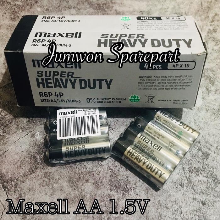 Jual Baterai Maxell Super Power Ace Black AA 1.5V Original Maxell A2 AA ...