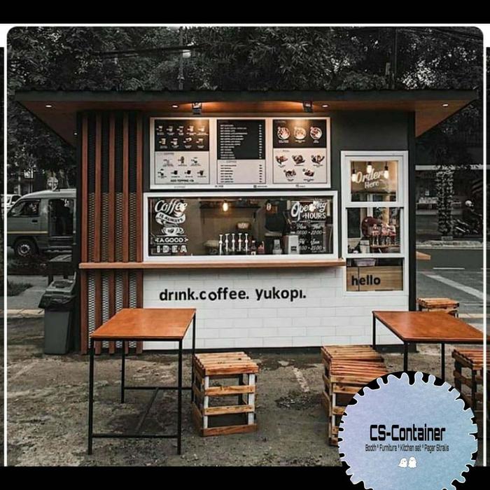 Jual Booth container/cafe container/gerobak kontainer/ stand semi ...