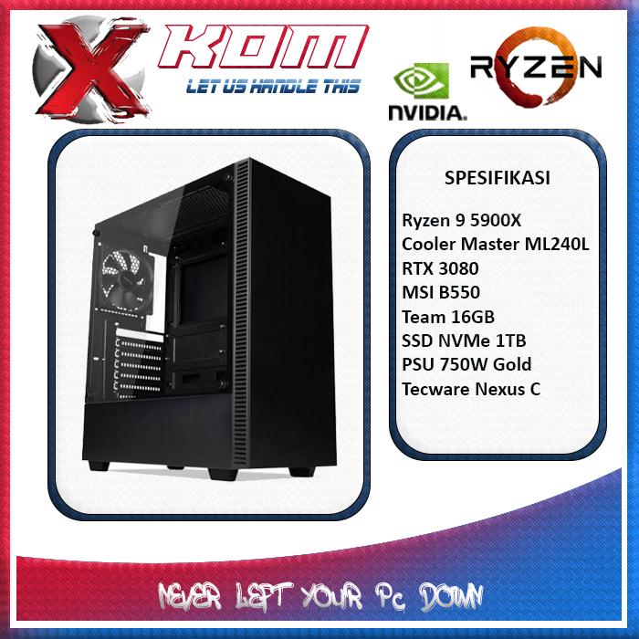 Jual PC Gaming Komputer Rakitan PRO Ryzen 9 5900X RTX 3080 SSD 1TB - Jakarta Barat - x-kom ...