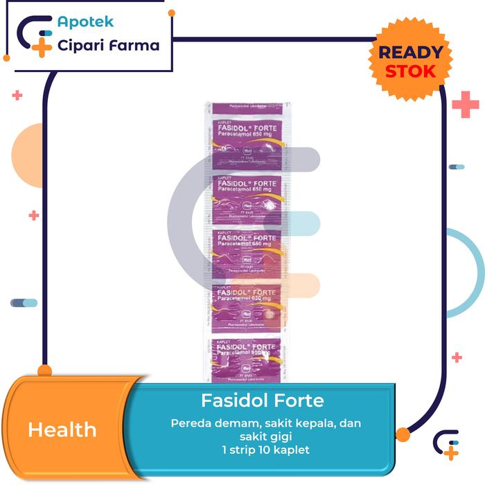 Jual Fasidol Forte Paracetamol 650mg Obat Pereda Nyeri Sakit Kepala 1 ...