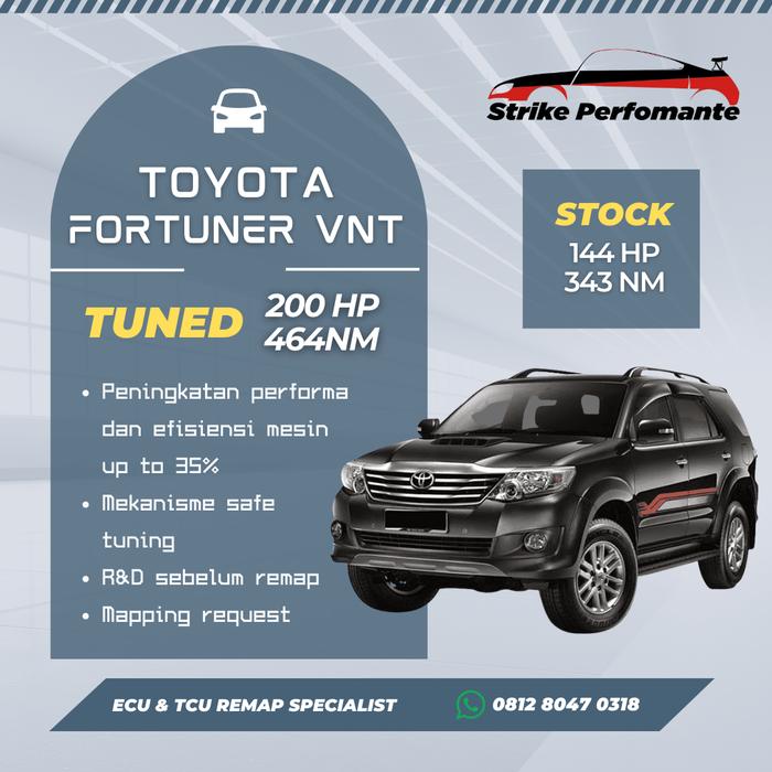 Jual Remap ECU Toyota Fortuner VNT 2KD-FTV Diesel - Stage 2 - Jakarta ...