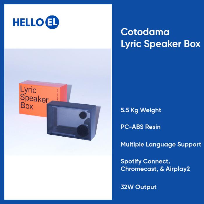 Promo Cotodama Lyric Speaker Box 32W Multiple Language Box Night Black - Kota Tangerang Selatan ...