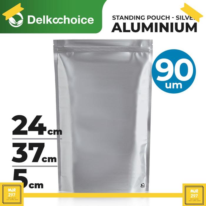 Jual PLASTIK STANDING POUCH FULL ALUMUNIUM SILVER KEMASAN MAKANAN ...