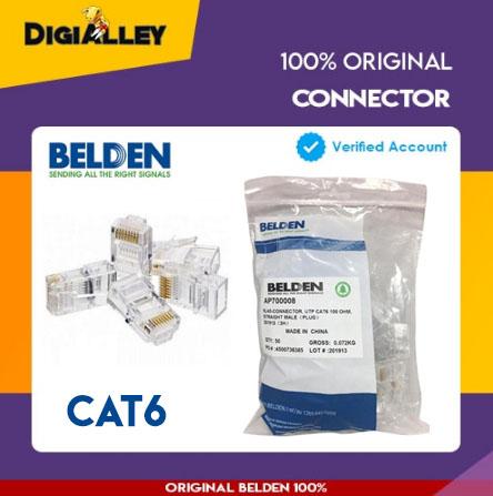 Jual Konektor Belden Modular Plug RJ45 UTP Cat 6e Cat6 AP700008 Box ...
