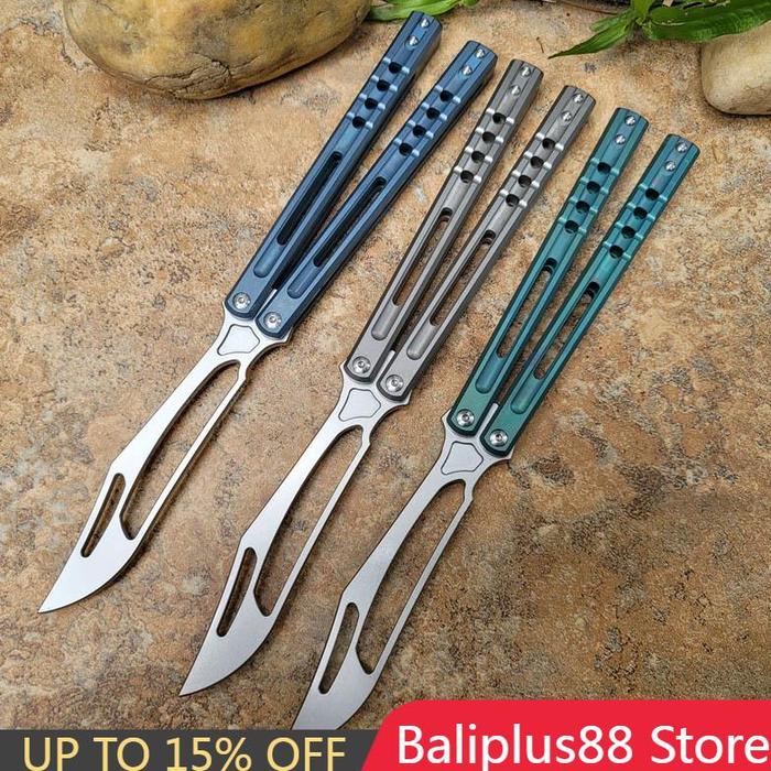 Jual Theone Orca_Butterfly_Knife Trainer Bearing Sandwich Titanium ...