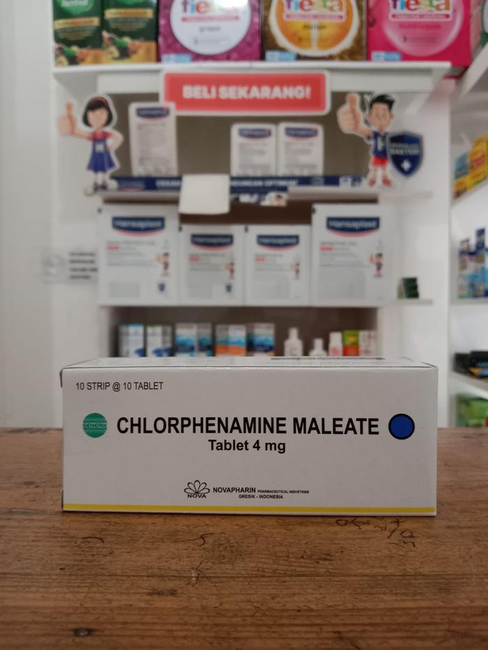 Jual Chlorphenamine Chlorpheniramine Tab CTM Tablet harga BOX isi 100 ...