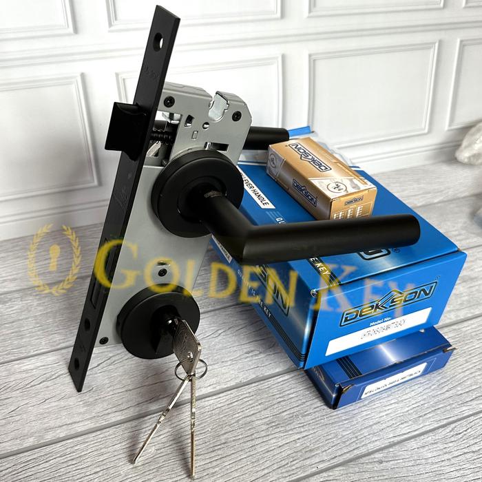 Jual Lever Handle Gagang Pintu Kayu Dekkson Dekson LHTR 0019 Black ...