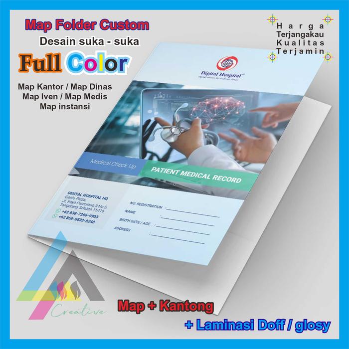 Jual CETAK MAP FOLDER full color map medis map medical map dinas map ...