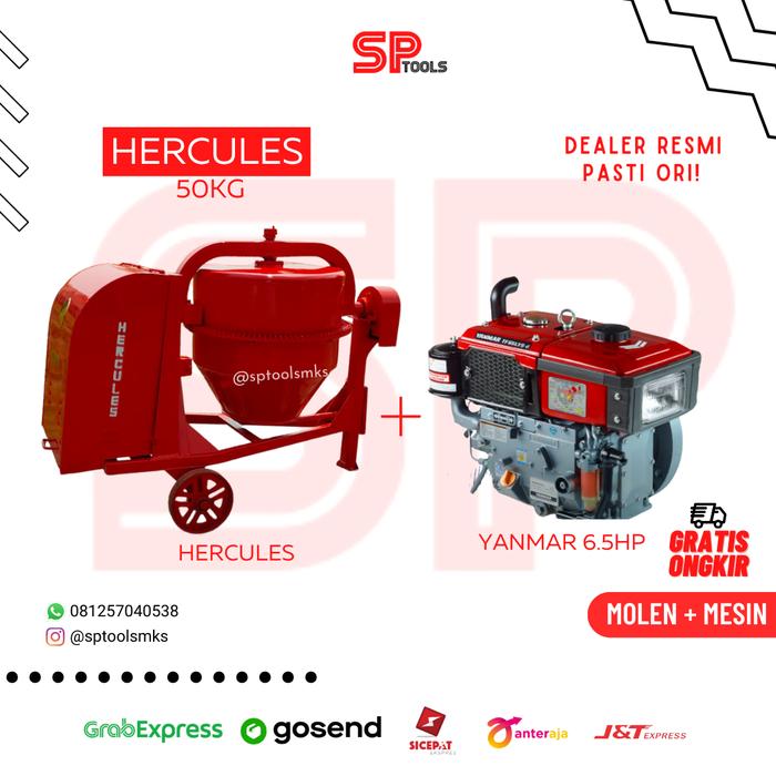Jual MOLEN MOLLEN HERCULES 50KG + MESIN ENGINE 6.5HP YANMAR TF65LYS ...