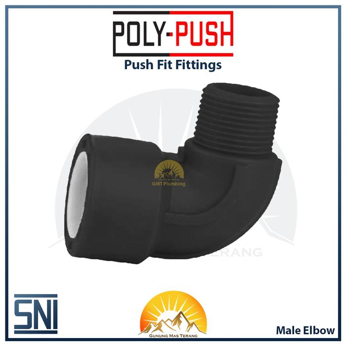 Jual Poly Push HDPE Push Fit On Male Elbow MTE KDL 20 mm 1/2" Pushfit - Jakarta Barat - GMT ...