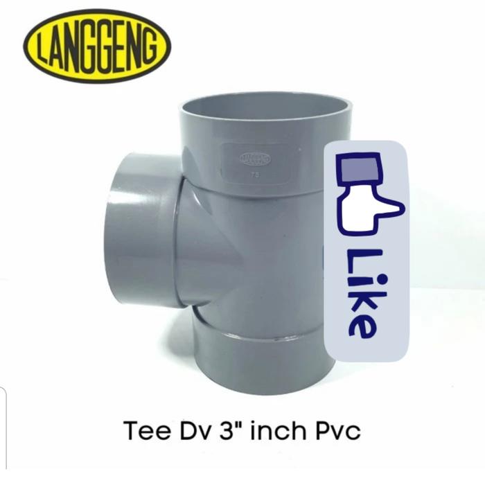 Jual RUCIKA SAMBUNGAN PIPA PVC D TEE 3INCH T 3" DT 3 " INCH - LANGGENG ...