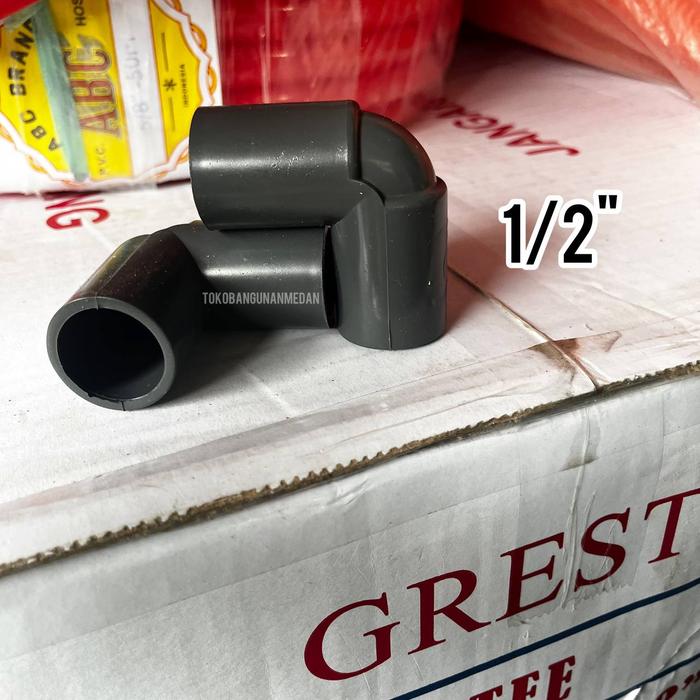 Jual ELBOW / KNEE PIPA PVC 1/2 INCH POLOS - GREST - SAMBUNGAN PIPA AIR - Kota Medan ...