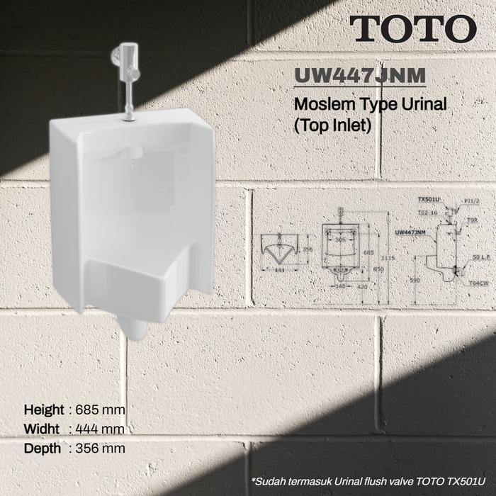 Jual Urinal TOTO UW447JNM Complete / TOTO Moslem Urinal Flush Valve TX501LU - Kab. Bogor ...