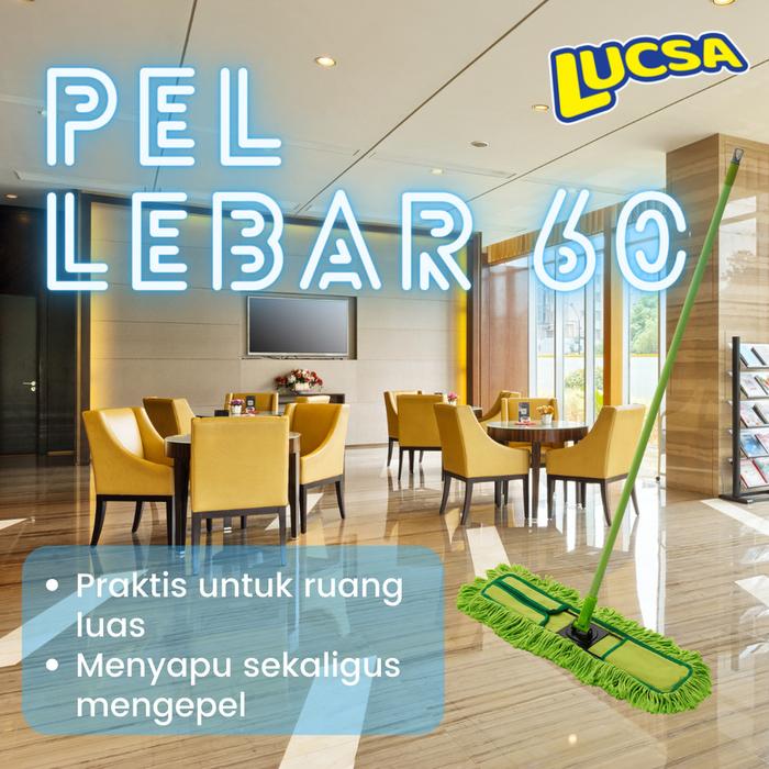 Promo Pel Lebar 60cm Alat Pel Sapu Lantai Lobby Set Dust Mop Lucsa LM ...