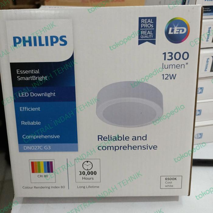 Jual Led downlight philips outbow dn027c 12w g3 6500k 7" - Jakarta ...