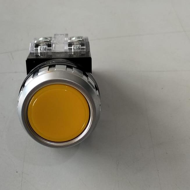 Jual Push Button Switch Tombol Hanyoung CRF-F30M1Y 30mm Yellow Kuning ...