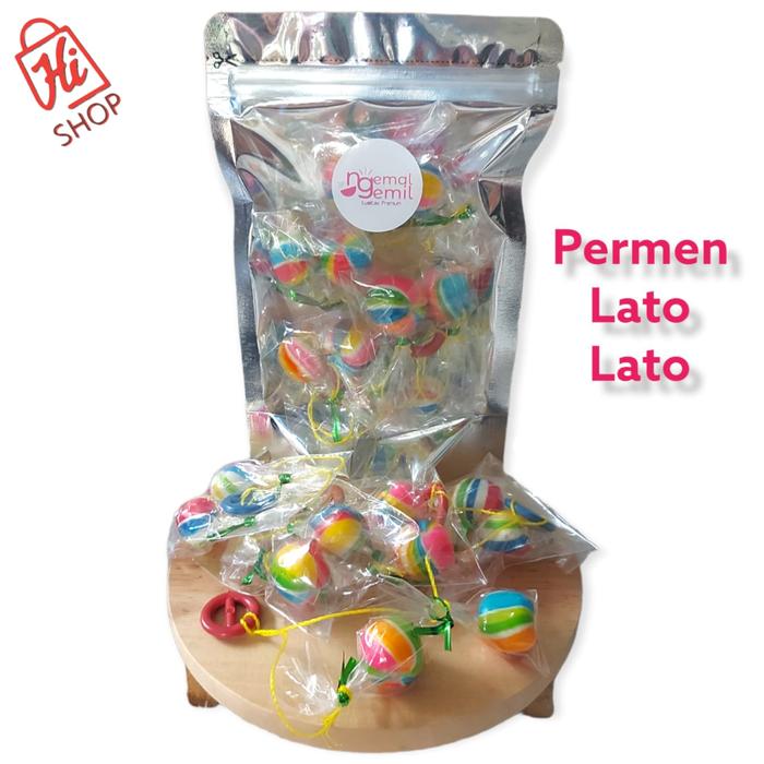 Jual Permen Lato Lato Permen Mainan Lato Lato Pelangi Permen Viral ...