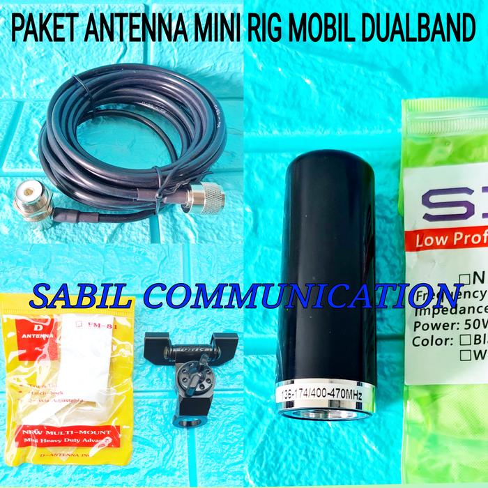 Jual PAKET ANTENA RIG MINI DUALBAND PLUS BRACKET KABEL RG58 ANTENA RIG ...