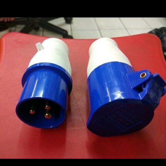 Jual Stop kontak industri 3pin 16a plug industri 3 pin 16a soket ...