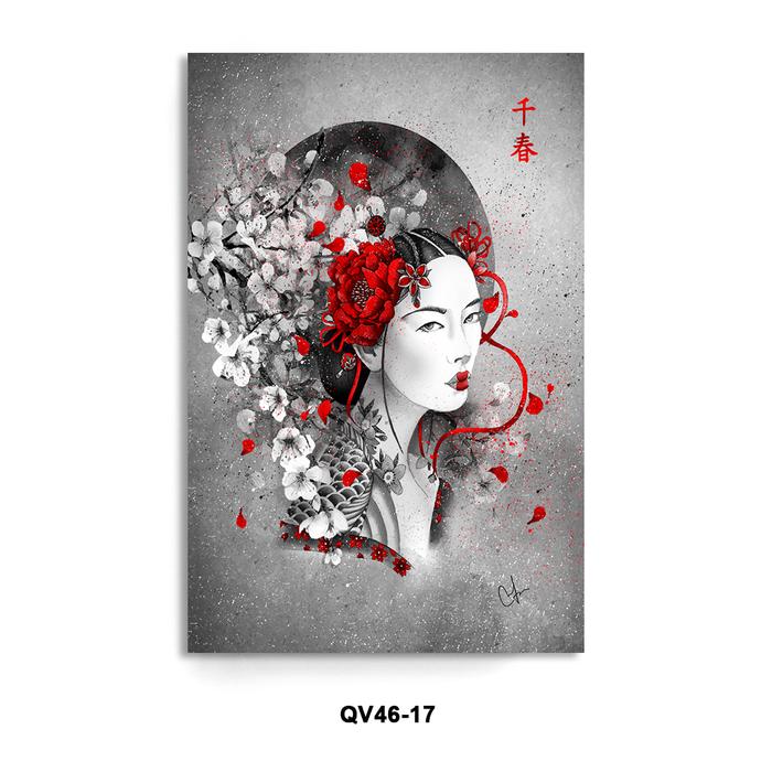 Jual Walldecor hiasan dinding Lukisan Japan abstrak poster kayu ...
