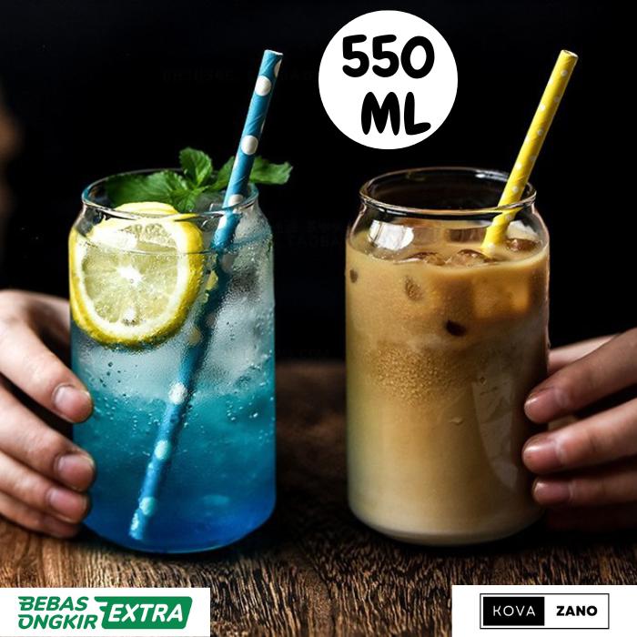 Jual Gelas Kaca Polos Minuman Kaleng Can Shape Borosilicate Glass - 550ml - Jakarta Barat ...