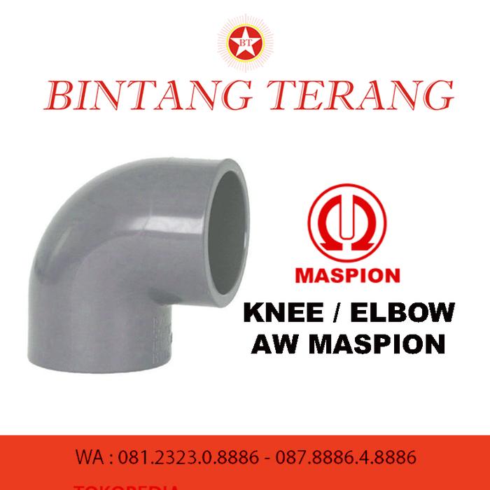 Jual Knee PVC AW 1/2" Maspion / Keni Maspion 1/2" / Elbow Knie TS 1/2 ...