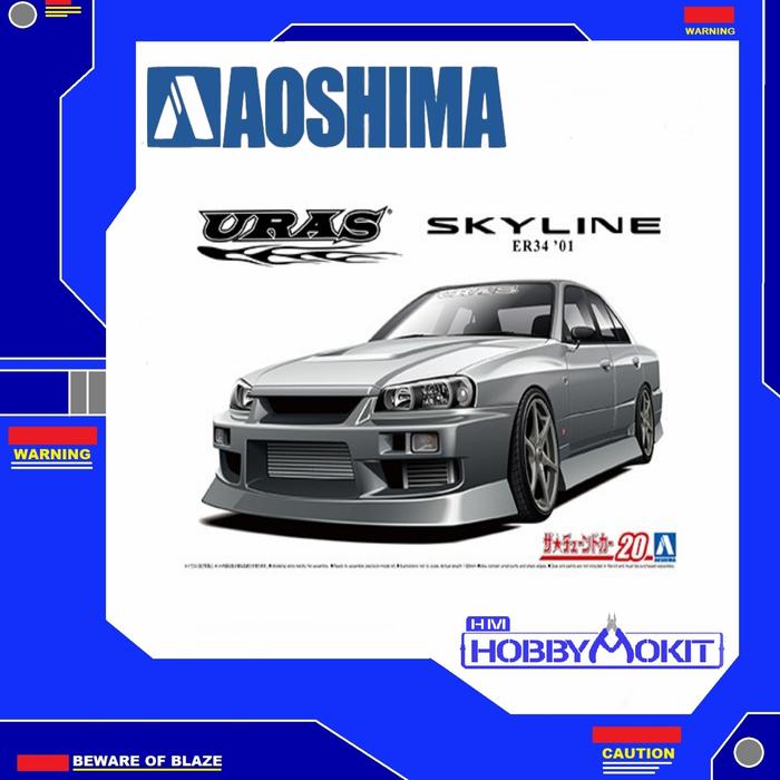 Jual AOSHIMA 1/24 URAS ER34 SKYLINE 25GT-t '01 (NISSAN) (20) - Kota ...