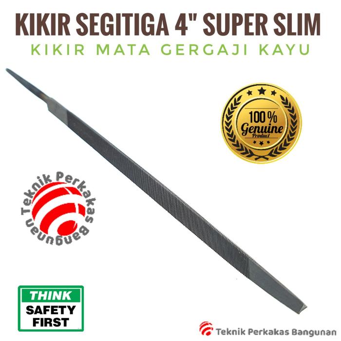 Jual Kikir mata gergaji segitiga 4 inch super slim/Taper files 50KGK ...