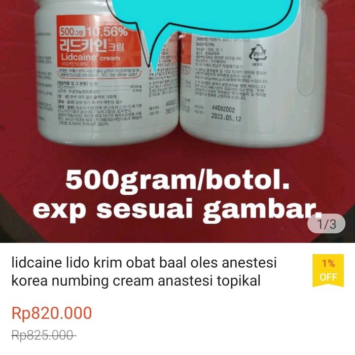 Jual lidcaine anestesi krim - Jakarta Utara - TokoCus | Tokopedia