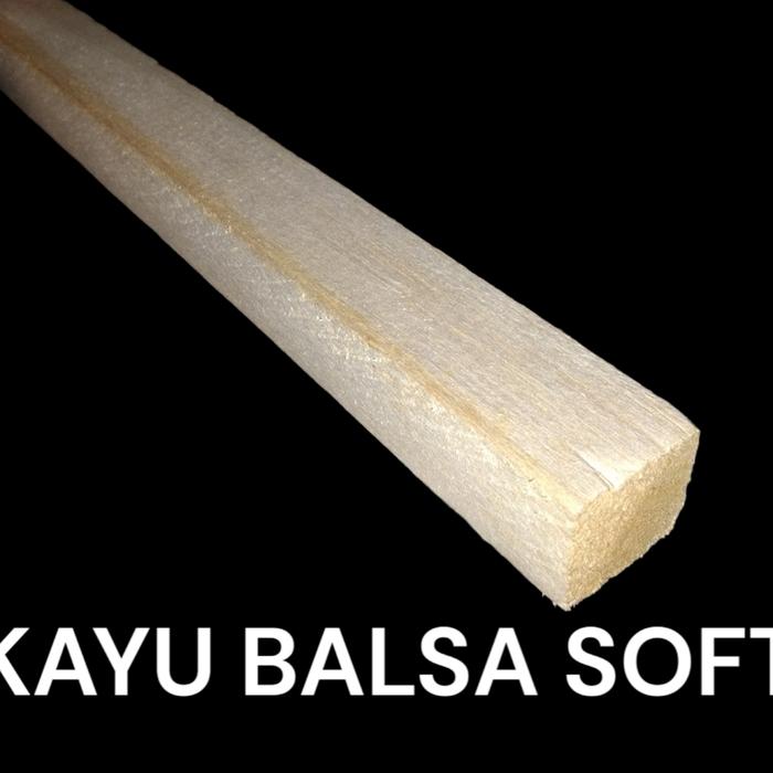 Jual Kayu balsa stick 20mm x 25mm x 60cm Balsa reng balsa balok balsa ...