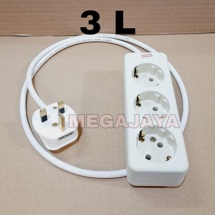 Jual kabel extansion kaki 3 ke 2 adapter kaki 3 colokan arab saudi ...