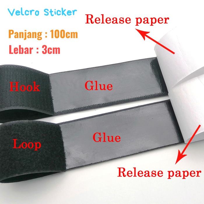 Jual Velcro Strap Hook Loop Magic Tape Nylon Sticker Tempel Lakban Perekat - 3cm x 1M - Jakarta ...