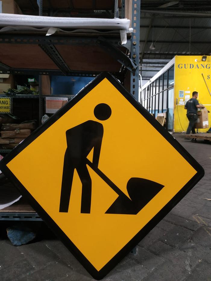 Jual Rambu Sedang Ada Pekerjaan Proyek Jalan Tol 60 x 60 Bahan 3M ...