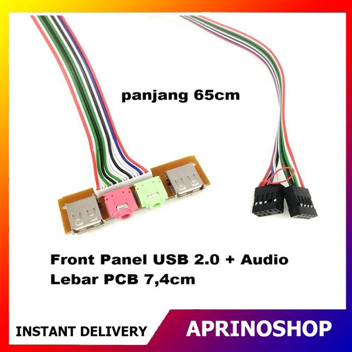 Promo Kabel Front Panel USB AUDIO Sound Jack 3.5mm for PC CPU Mainboard - Kab. Tangerang ...